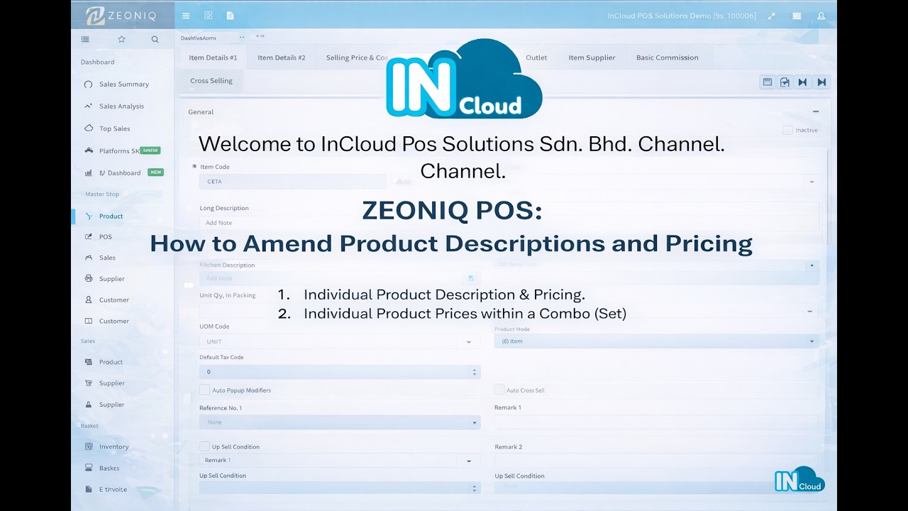 ZEONIQ RMS - EDIT PRODUCT NAME AND PRICING - YouTube