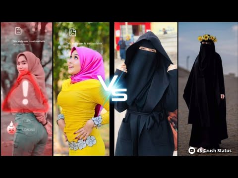 Unveiled girl VS🆚Hijab girl🧕Whatsapp😘Status 4ᴋ Full Screen | Hijab girl | Muslim girl lover status