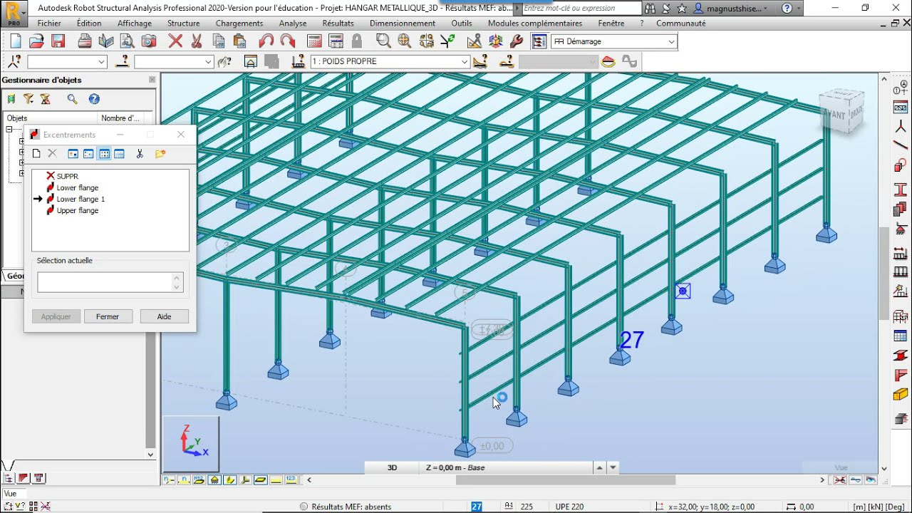 ETUDE D'UNE CHARPENTE METALLIQUE AVEC ROBOT STRUCTURAL ANALYSIS ...