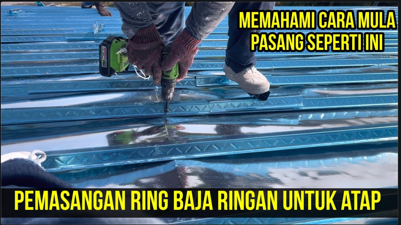 Inilah cara kami pasang ring baja ringan untuk atap genteng#tukangrumah ...