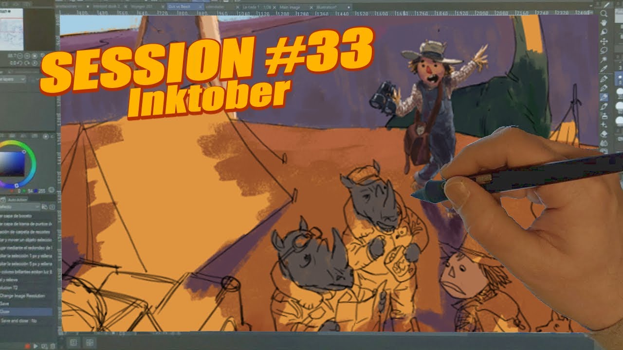 Live Drawing Session 33- Inktober - YouTube
