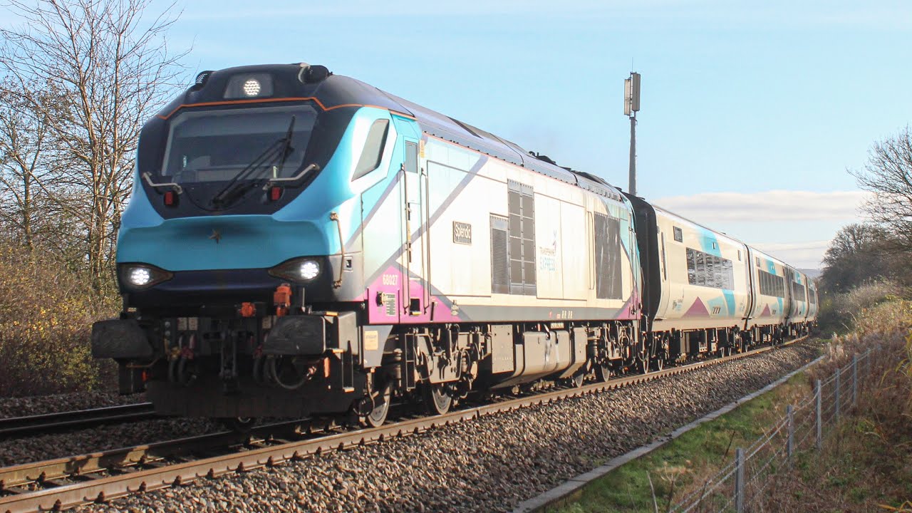 68027 & Class 37 RHTT in Yorkshire | 21/11/2023 - YouTube