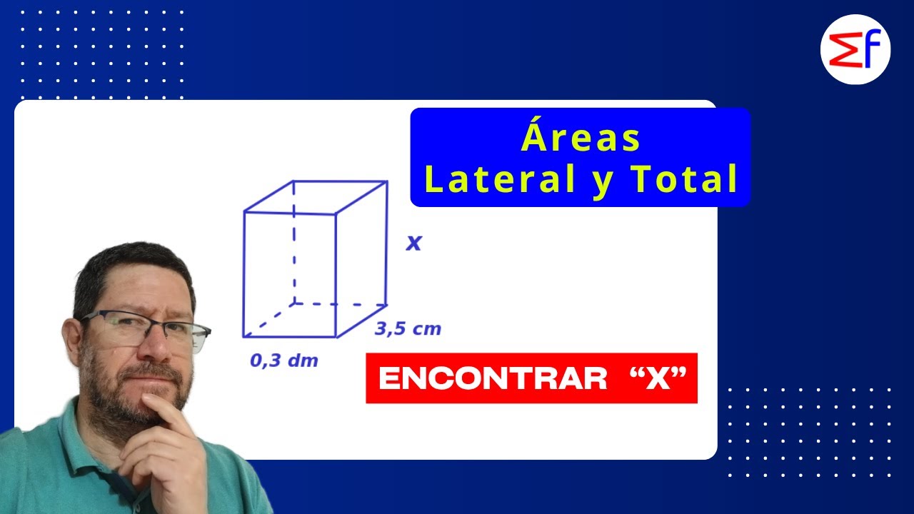 Planteamos área Lateral y total de un prisma y calculamos "x" - YouTube