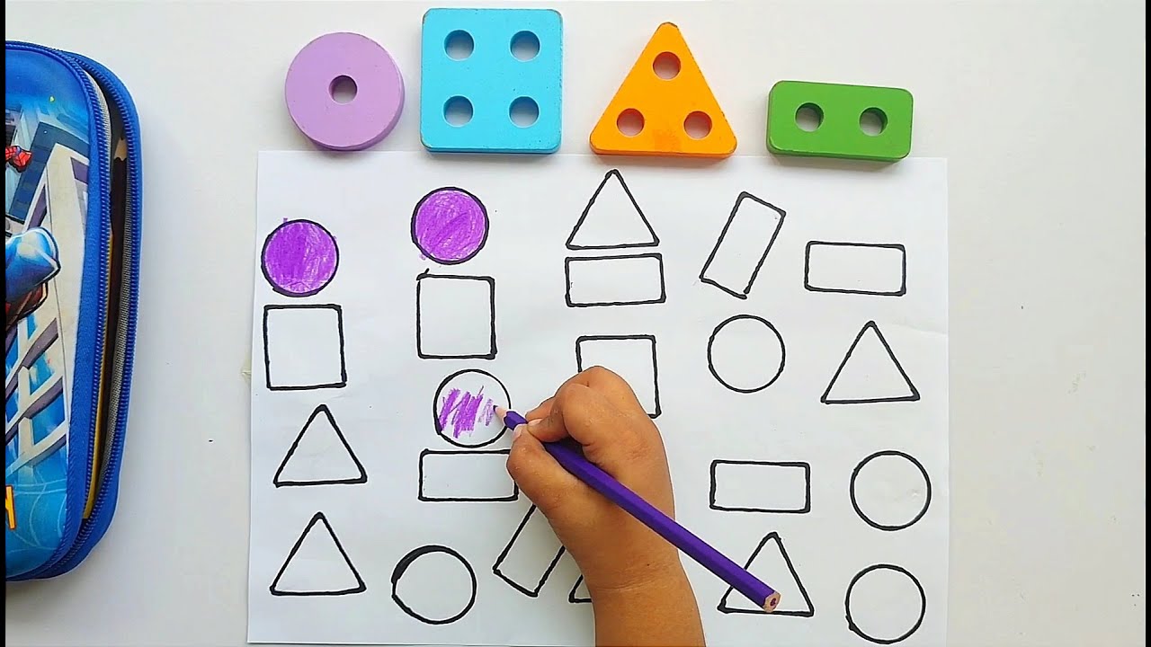 Color The Shapes | Color And Shapes Activity - YouTube