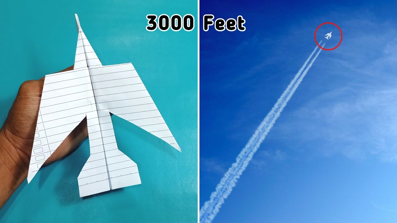Very Easy - How to Make a Paper Airplane That Flies Far (3000 Feet ...