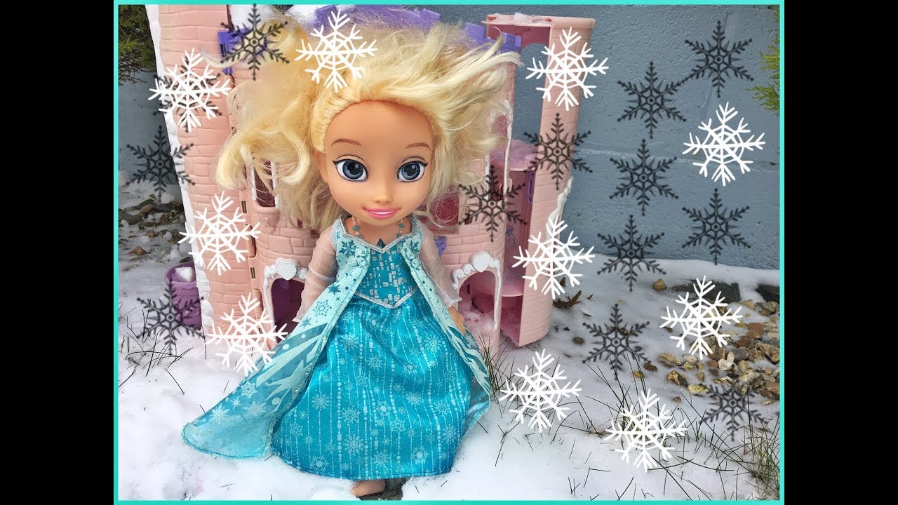 Elsa Frozen Snow | Playtime pretend play Elsa Doll Video | Frozen Let ...