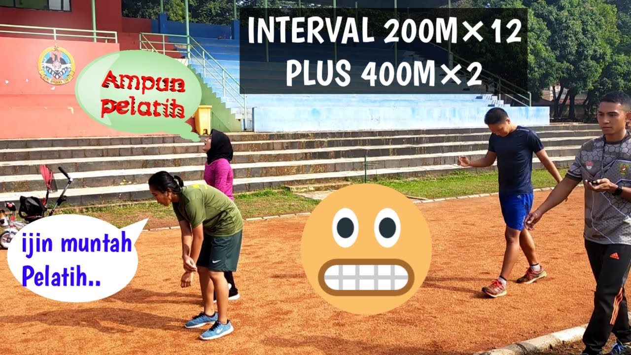 Interval training 200m×12 plus 400m×2 | Kuat lari 12menit - YouTube