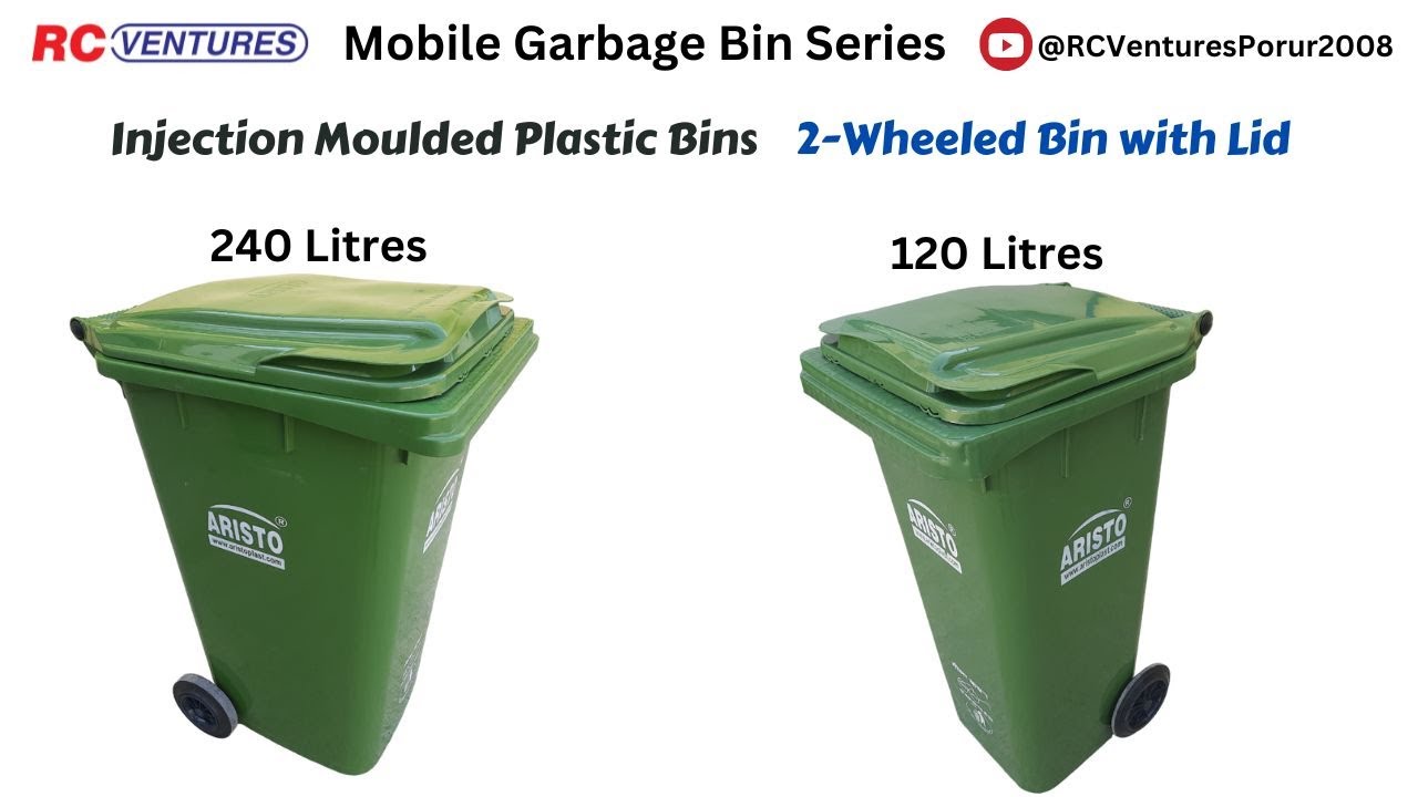Mobile garbage Bin 120 Litre | Mobile garbage Bin 240 Litre | 2-Wheeled ...