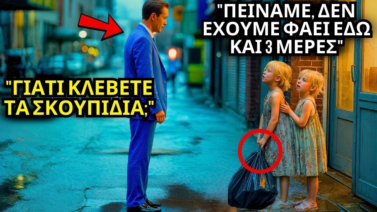 ΕΚΑΤΟΜΜΥΡΙΟΥΧΟΣ ΒΛΕΠΕΙ ΦΤΩΧΑ ΔΙΔΥΜΑ ΝΑ ΜΑΖΕΥΟΥΝ ΤΑ ΣΚΟΥΠΙΔΙΑ ΤΟΥ ...