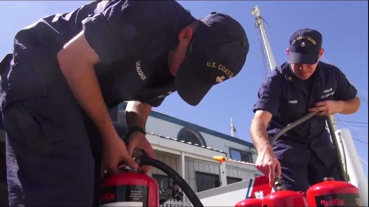 Coast Guard members teach basic damage control - YouTube
