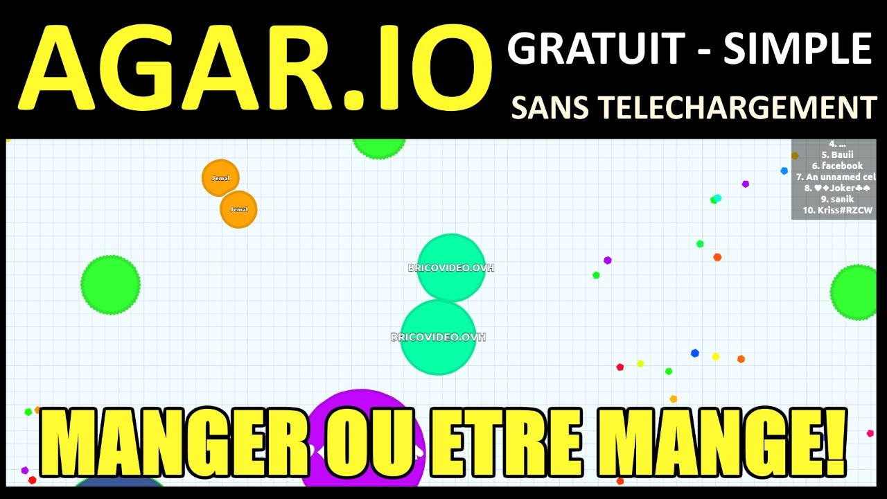 agario jeu commande presentation test avis jeux gratuit et sans ...