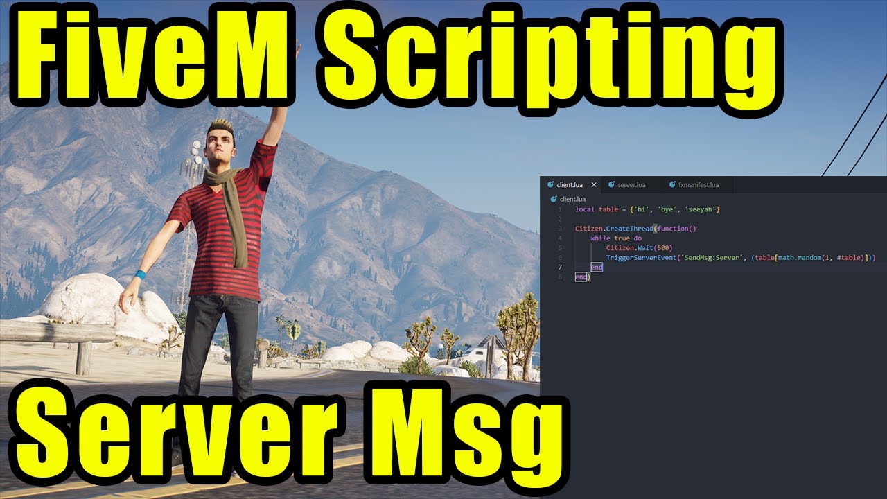 FiveM Scripting Ep.3 - Server Wide Message - YouTube