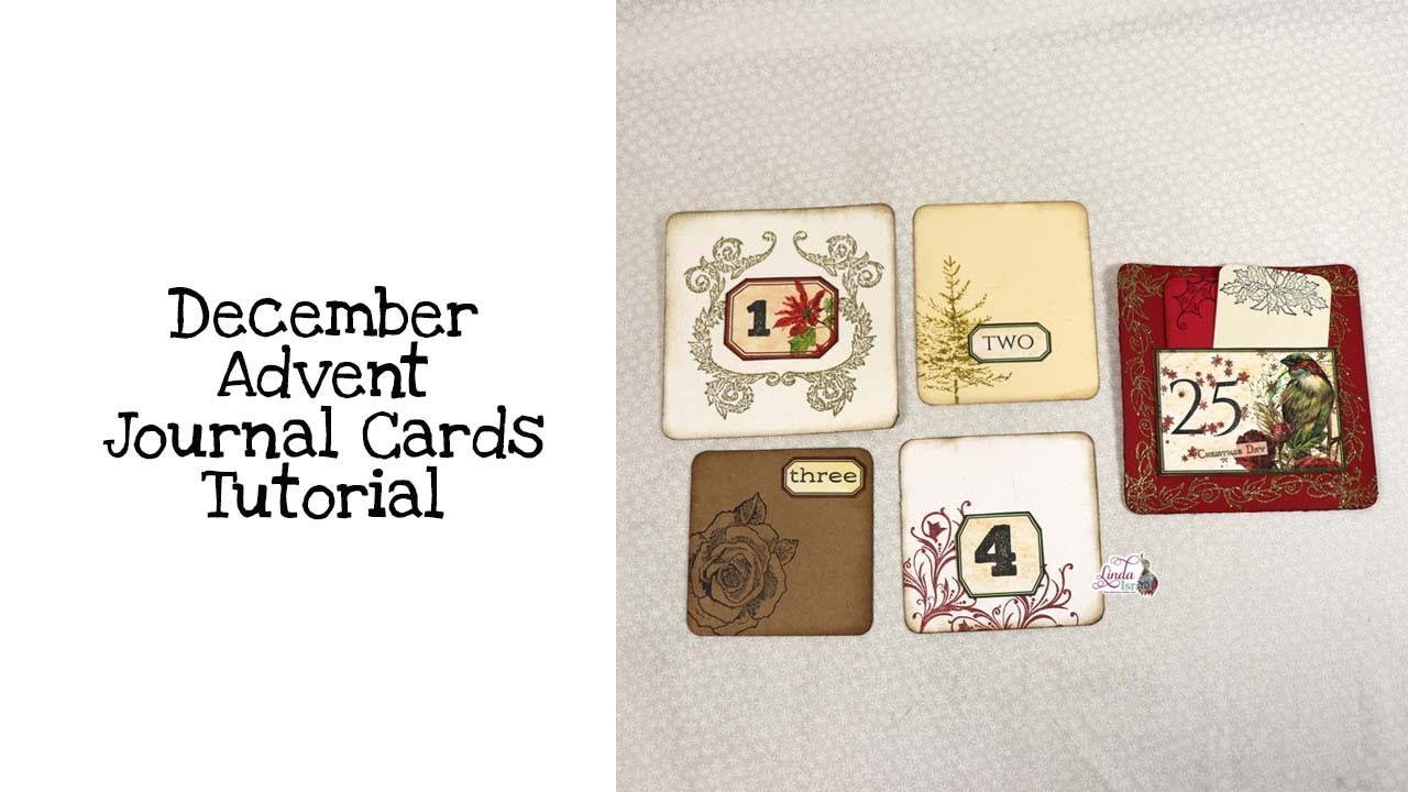 December Advent Journal Cards Tutorial - YouTube