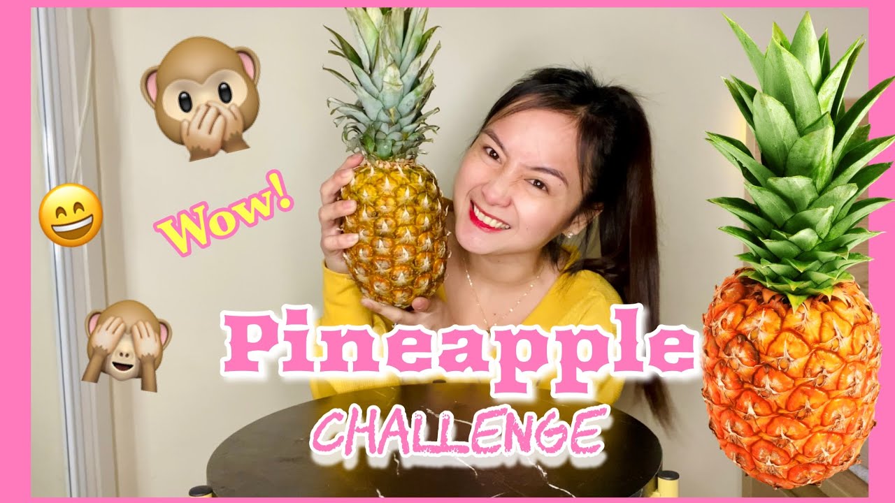 PINEAPPLE CHALLENGE | EATING PINEAPPLE THE RIGHT WAY | PINEAPPLE MUKBANG - YouTube
