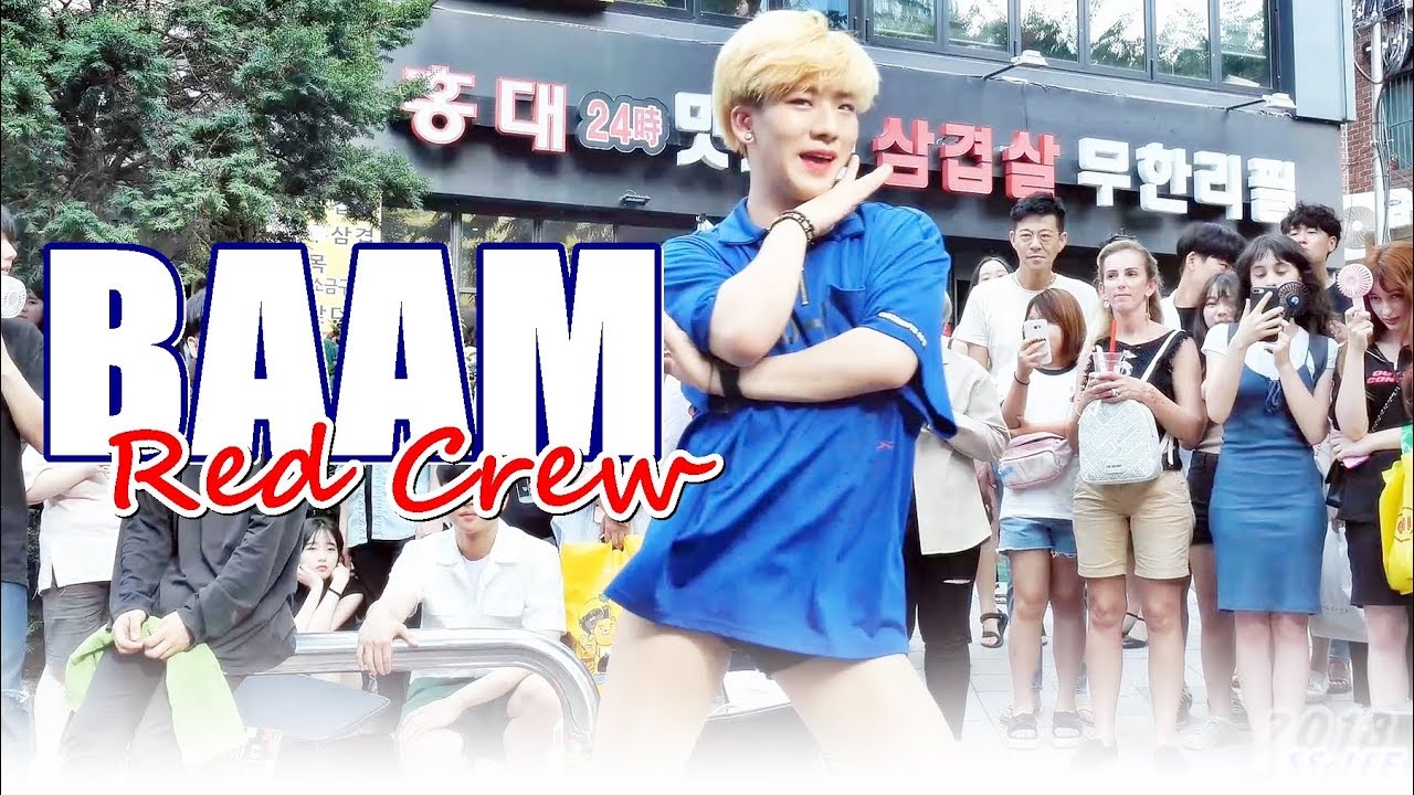 레드크루 (강용, RED Crew) - BAAM 뱀 (모모랜드) @ 180707 홍대 거리공연 직캠 By SSoLEE - YouTube