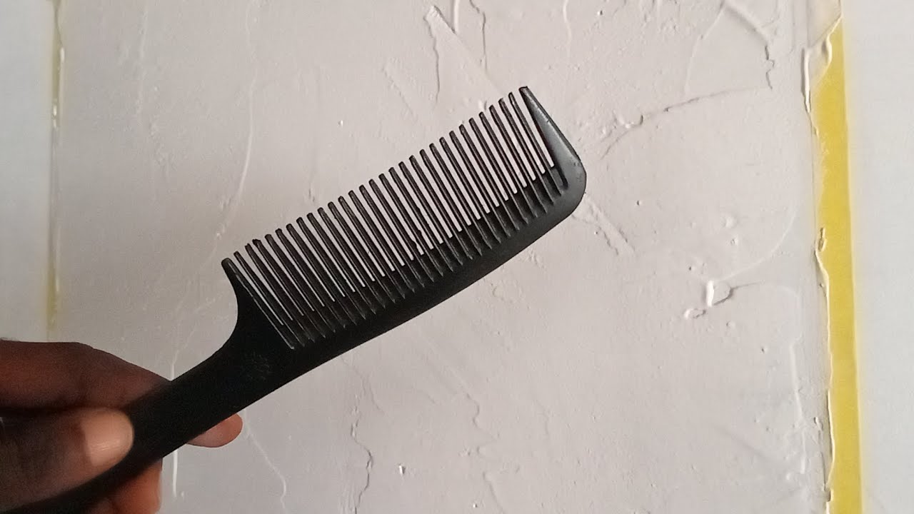 How to Create a Simple Wall Texture Stencil Painting Design with a Comb ...