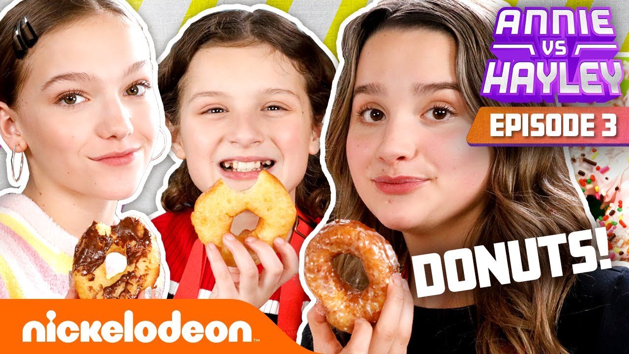 Annie & Hayley LeBlanc Make DONUTS! (ft. Jayden Bartels) Annie vs. Hayley: Ep 3 | Nick - YouTube