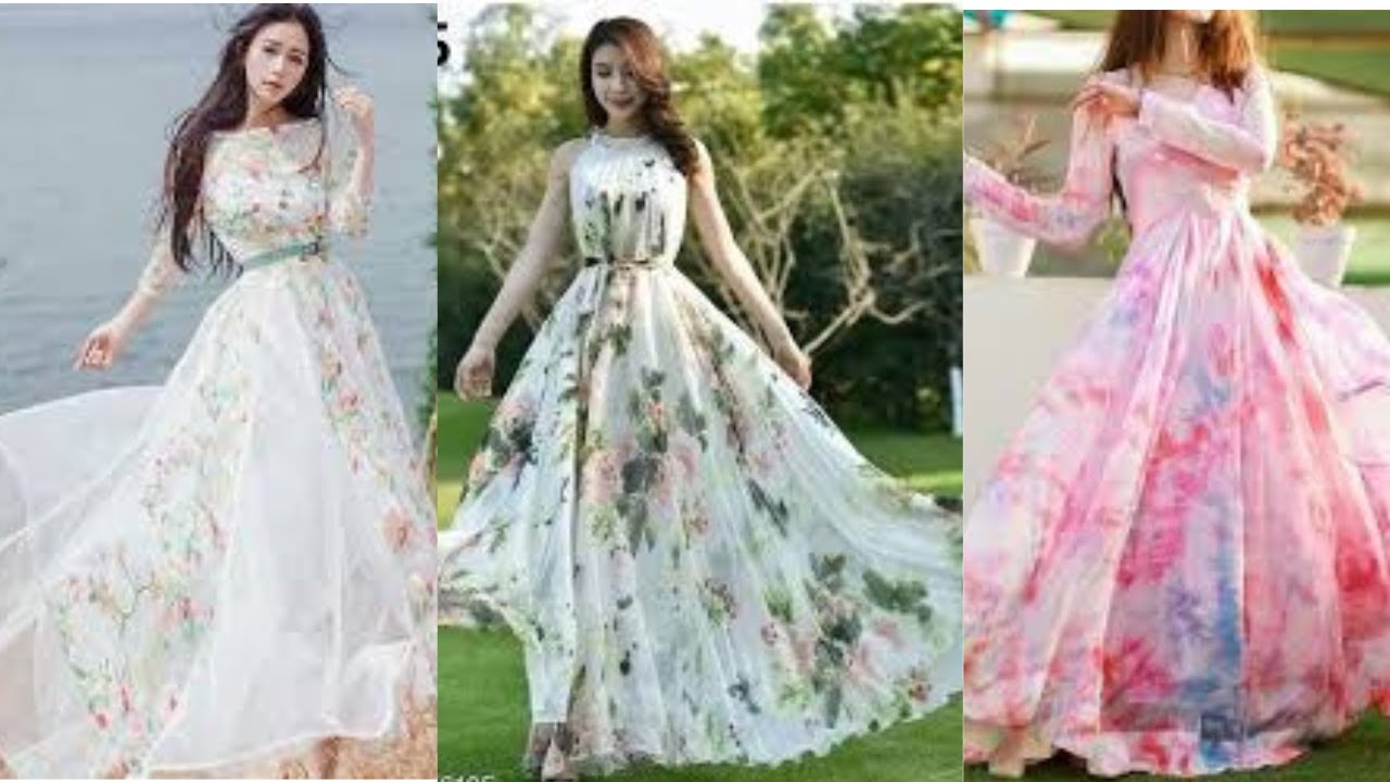 Floral Print Long Maxi Desings, latest summer maxi dress designs, long ...