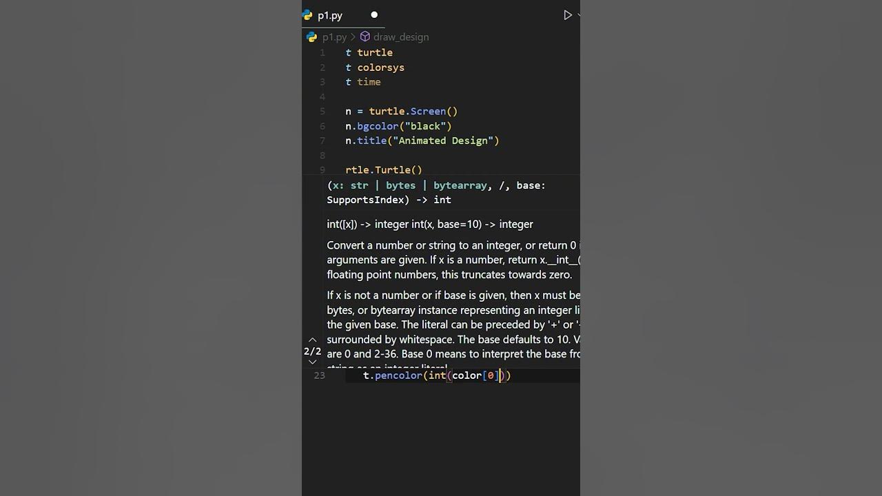 Using Python || Draw Animated Design #shortsvideo #pythondeveloper #python #programming #shorts ...