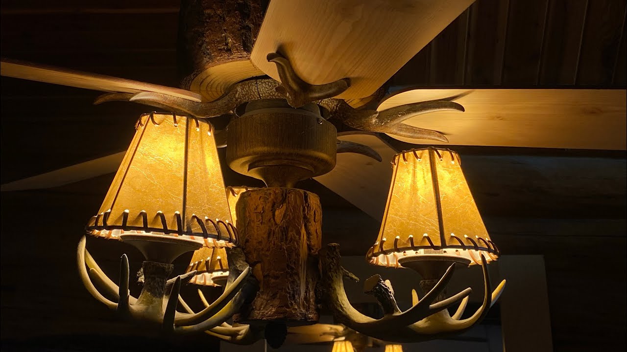 Deer Antler Ceiling Fan With Light | Shelly Lighting
