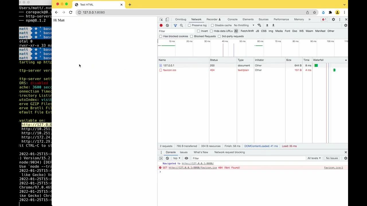 Testing: Setting up a NodeJS local http server / modifying the host ...
