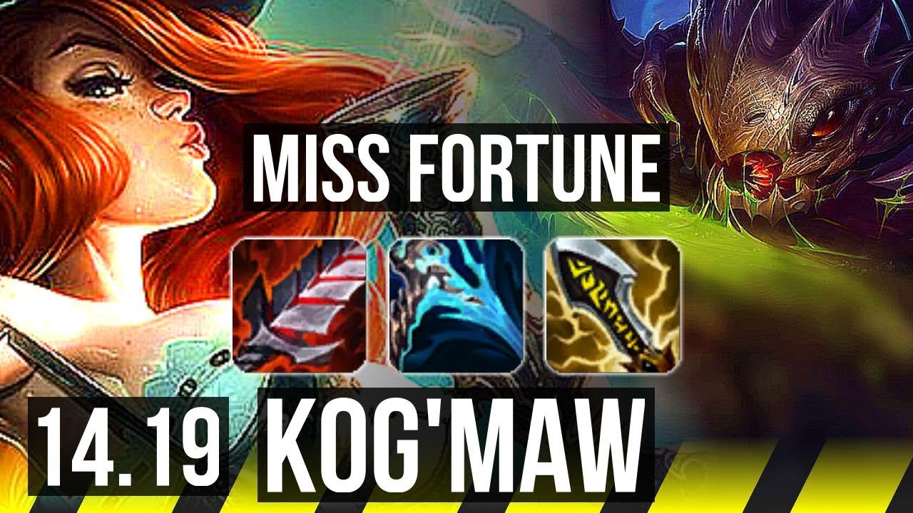 MISS FORTUNE & Braum vs KOG'MAW & Poppy (ADC) | 900+ games, 11/5/17 ...