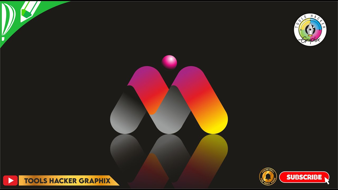 M Art in Corel Draw | Tools Hacker Graphix - YouTube