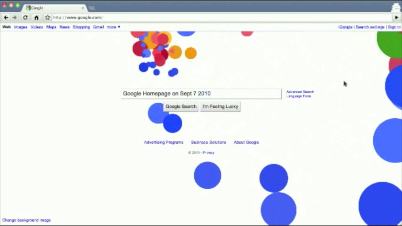 Google Logo Flying Balls, Doodle - 7th September 2010 - YouTube