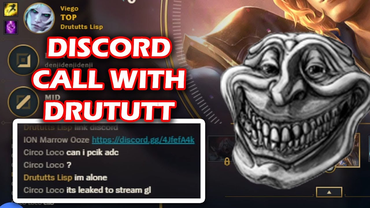 Drututt went on Discord with SoloQ player - YouTube