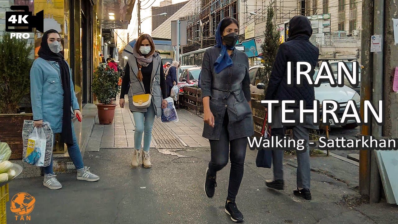 Iran Street Walking Tehran City Sattarkhan to Sadeghie Sq Iran walk ...
