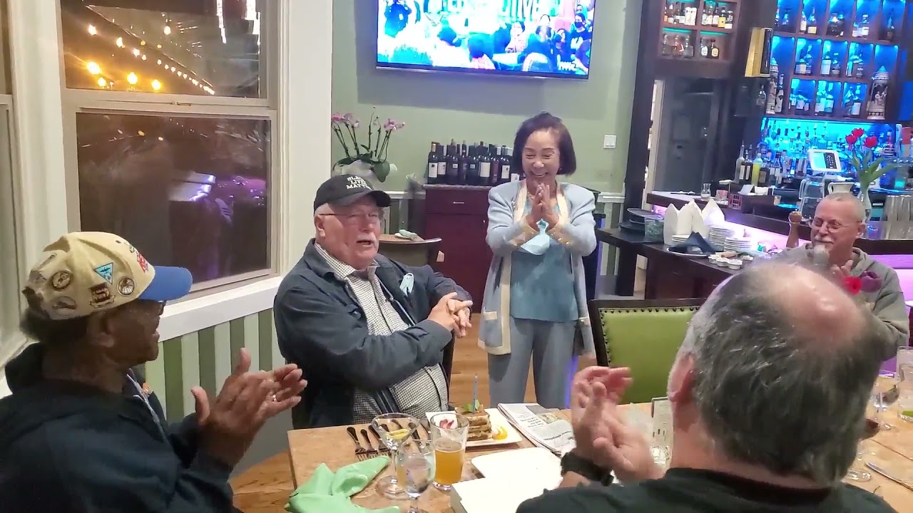 Our regular Friday get together turned into my 75th birthday party ...