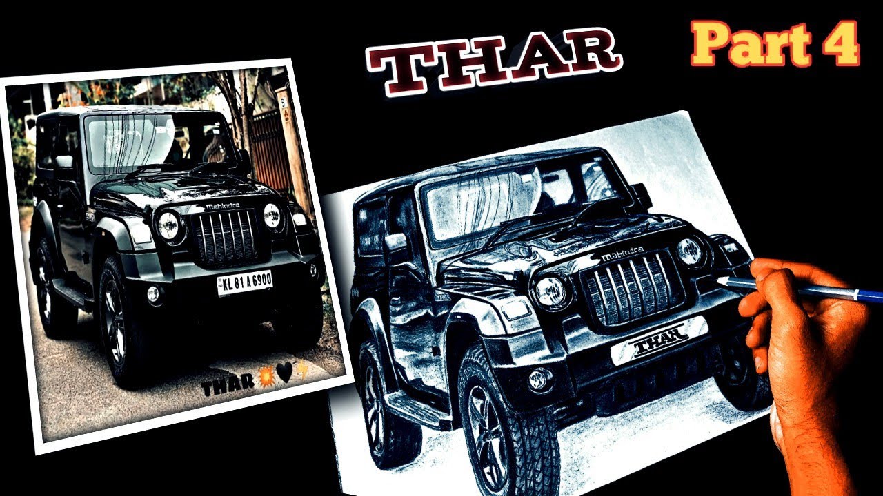 Thar Drawing || Part 4 || Realistic 3D Drawing - YouTube