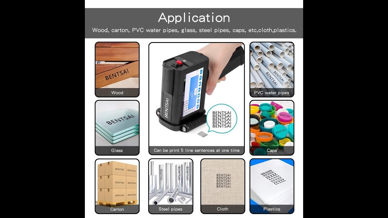 Inkjet Handheld Inkjet Printer Ink Date Coder Machine -PRABHAT - YouTube