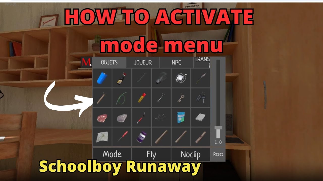 HOW TO ACTIVATE MENU MODE ON SCHOOLBOY RUNAWAY TUTORIAL Have menu mode ...