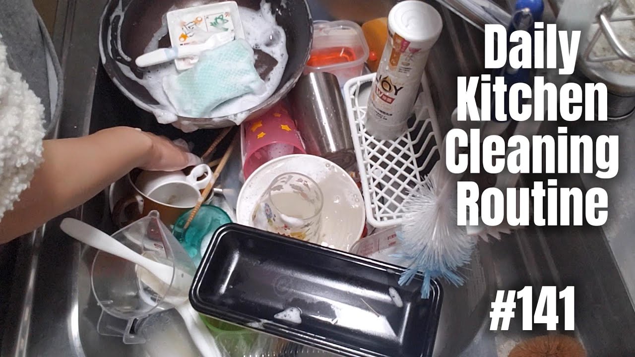 #141 キッチンリセットルーティーン/Daily Kitchen Cleaning Routine. - YouTube