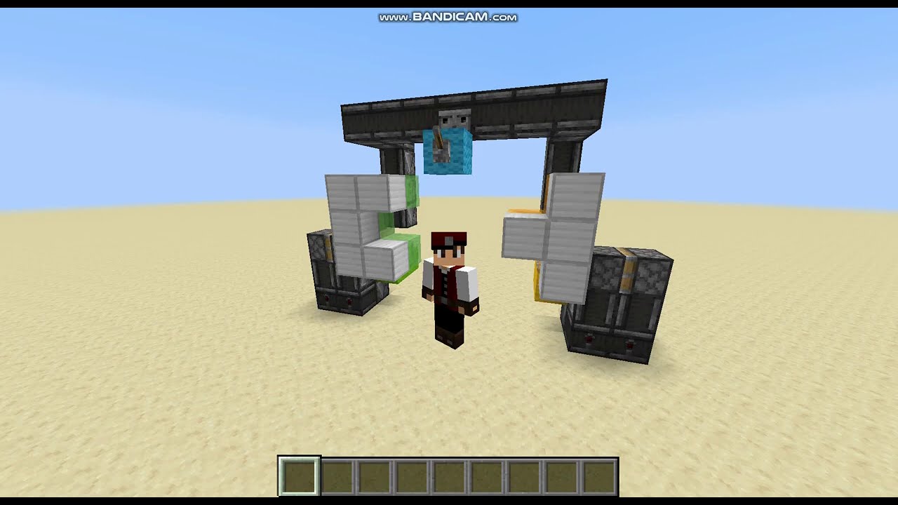 3x3 Minecraft Honey + Slime Piston Door - YouTube