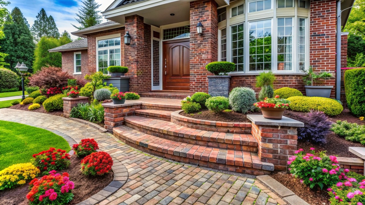 100 Front Yard Brick Landscaping Ideas | Spruce Up Your Outdoor Space ...