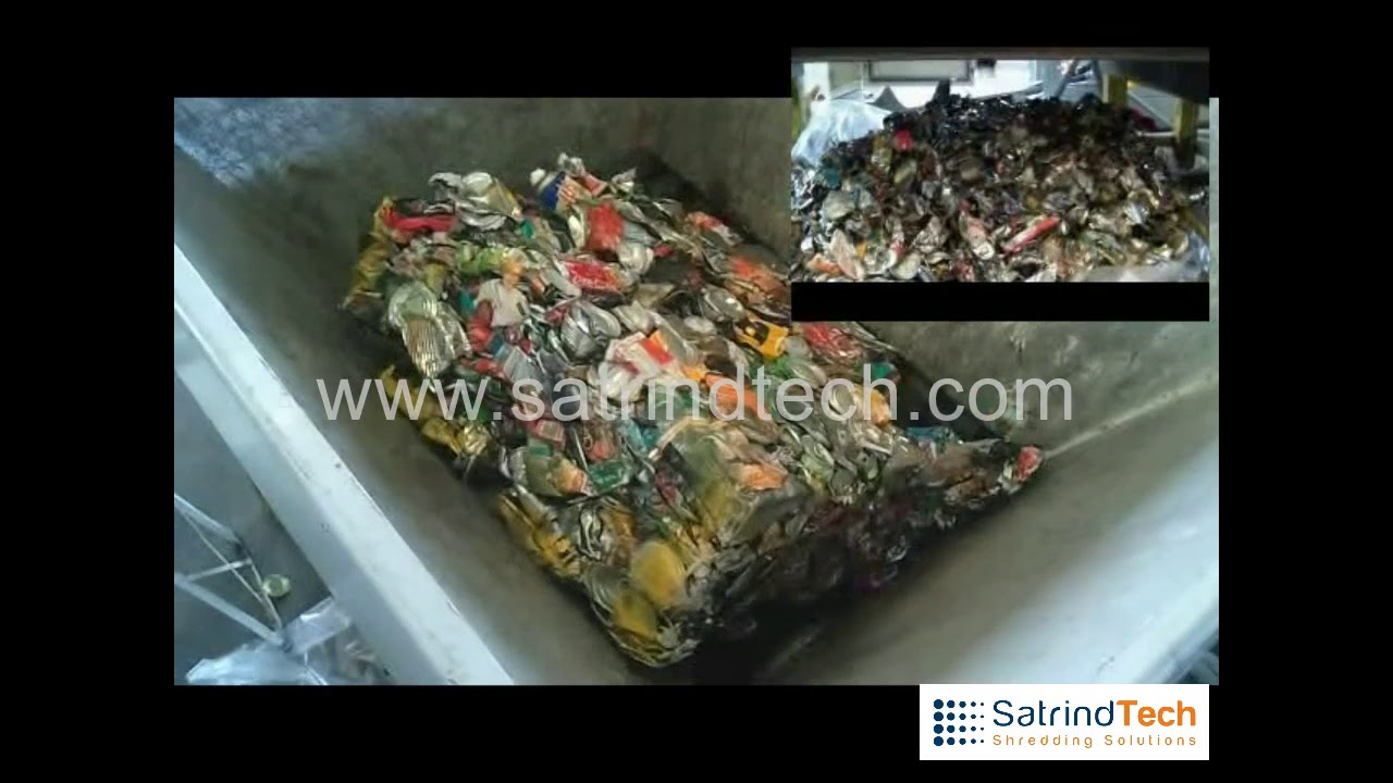 Aluminium cans shredding by 2 shaft shredder K 10/50 and 3K 10/80 ...