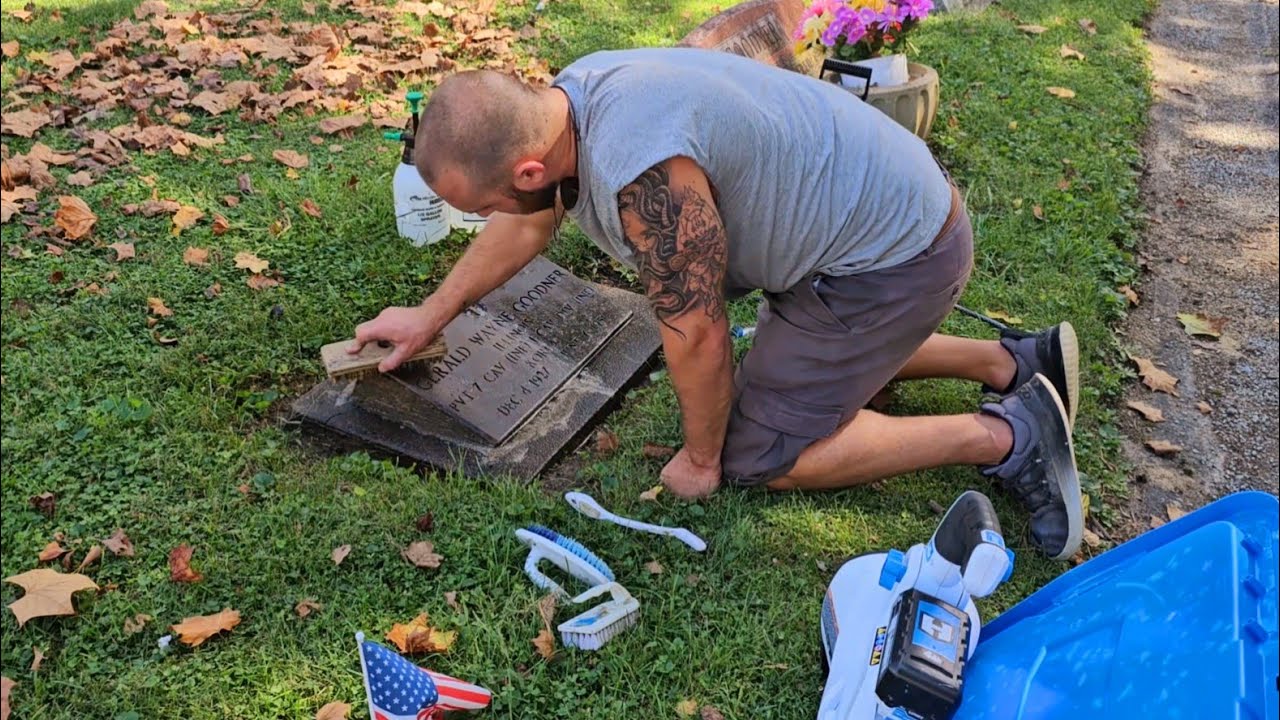How to Clean A Headstone & What Products to Use - YouTube