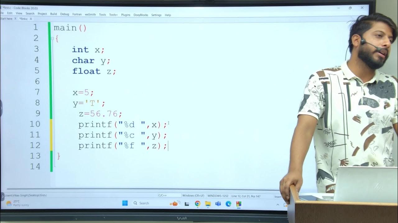 Lecture 2 C: Download Codeblocks | First Program | Header Files by Vikas Singh - YouTube