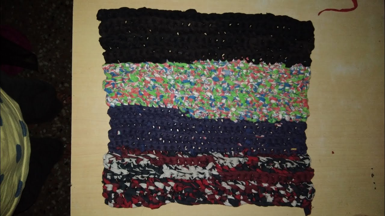 How to make T-shirt yarn for doormat. - YouTube