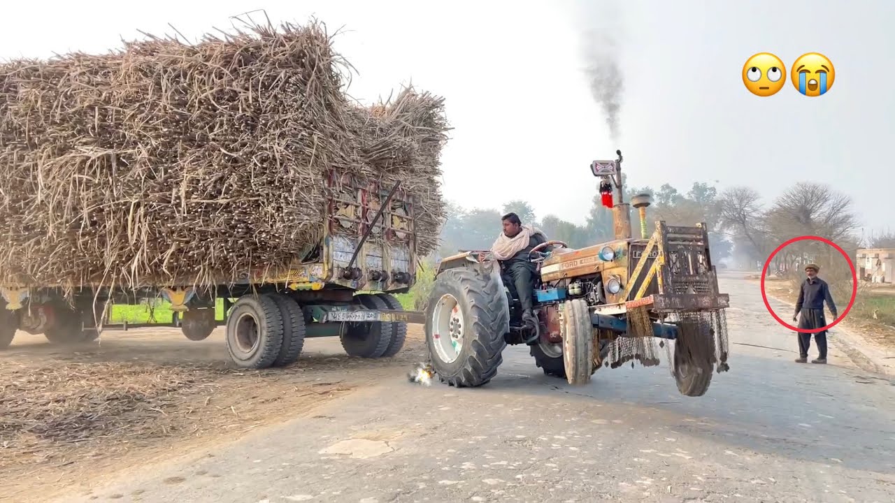 Ford 4600 and Belarus 510 Dangerous Tractor Driving with Overload ...