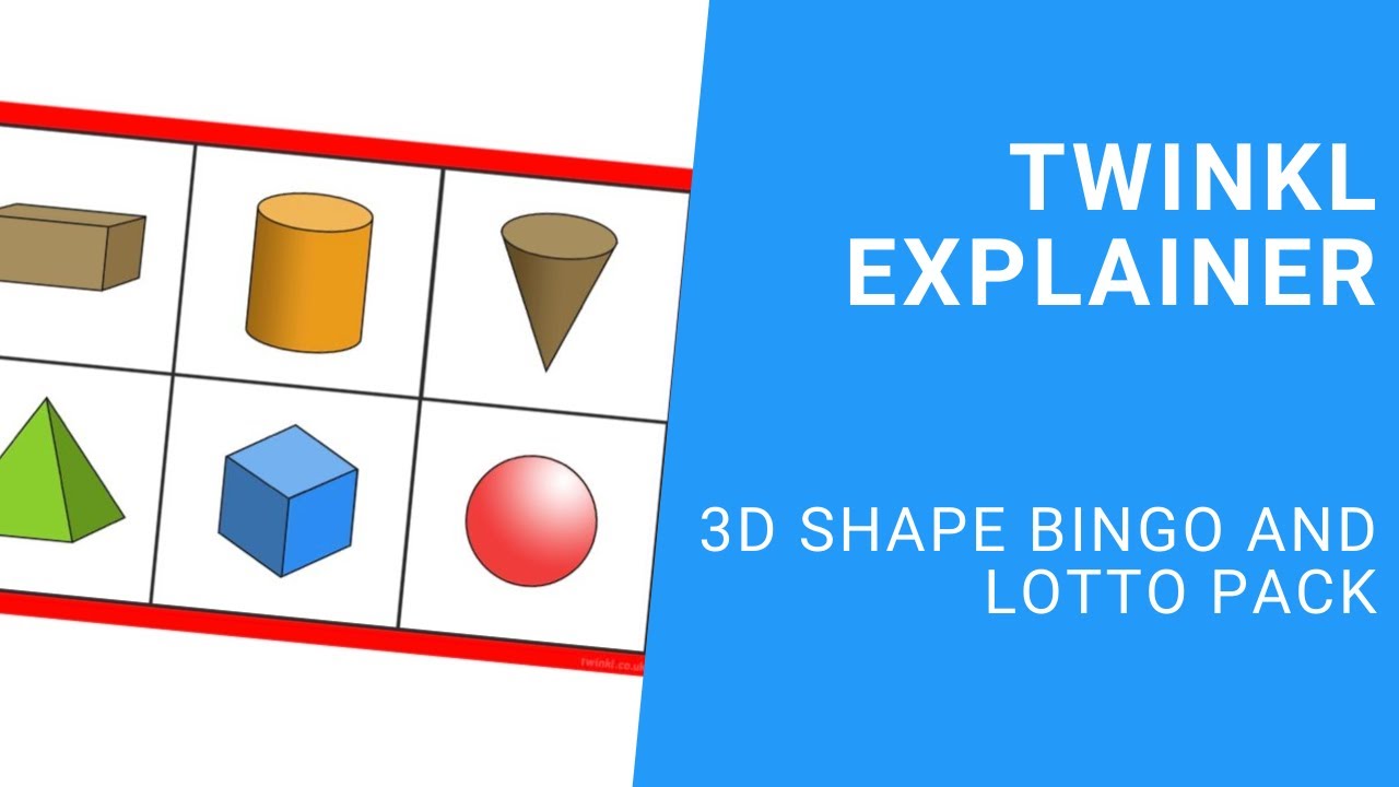 3D Shape Bingo and Lotto Pack - YouTube