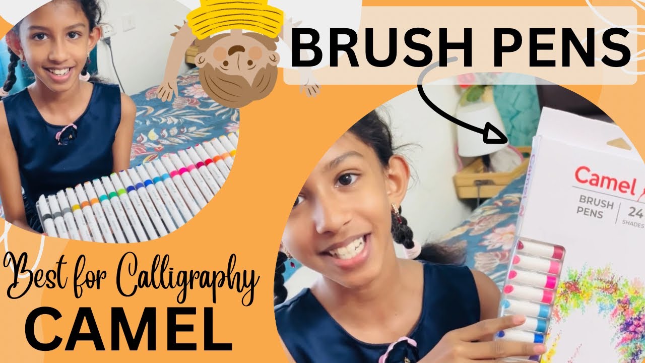 New Camel Brush Pens | Unboxing & Review | Best for Calligraphy - YouTube