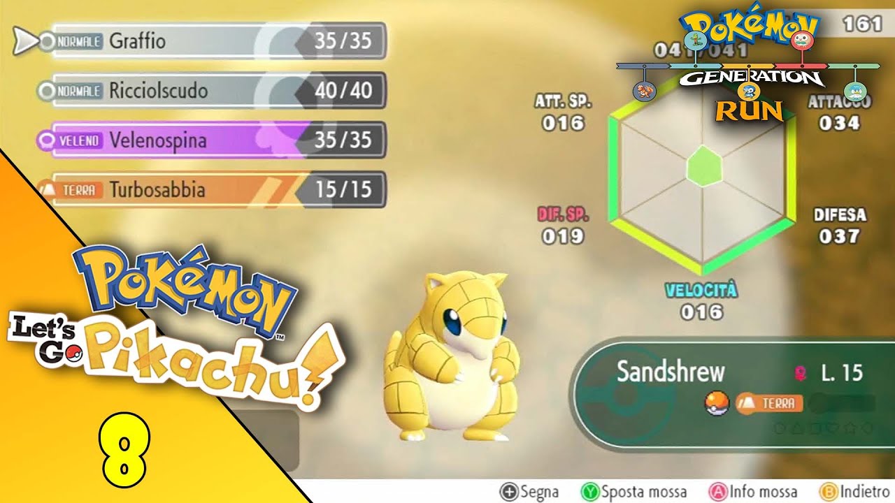 Generation Run Let's Go Pikachu #8 - Sandshrew non è pronto! - YouTube