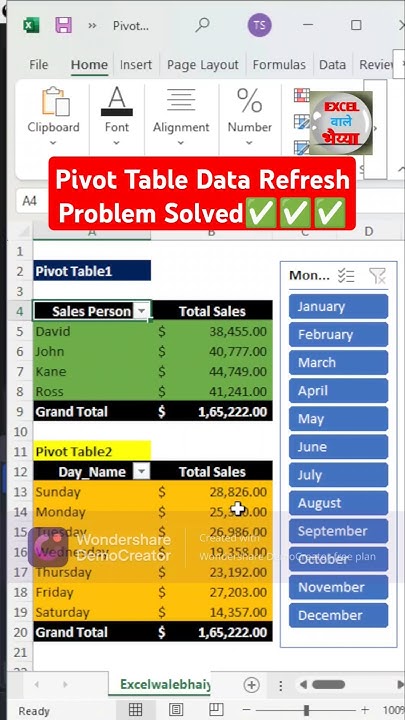 Pivot Table Data Refresh Problem Solved | #excel #shorts - YouTube