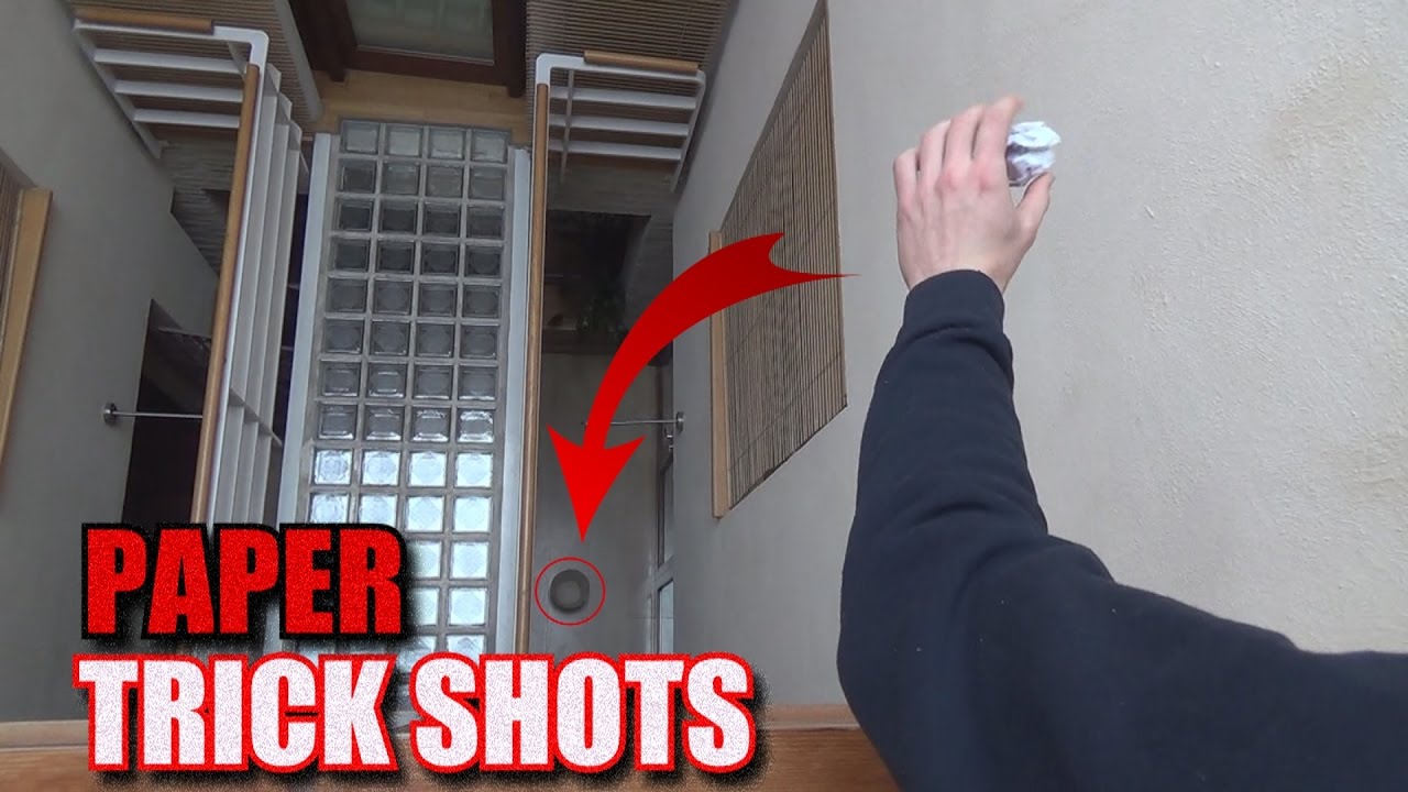 PAPER TRICK SHOTS | IMPOSSIBLE TRICK SHOTS by Juanrora - YouTube