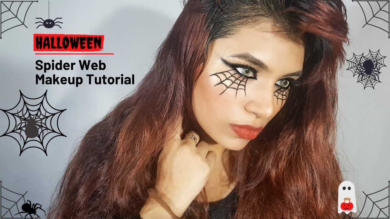 Halloween Spider Web Makeup Tutorial - YouTube