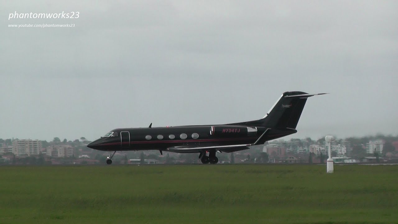 AWESOME SOUND! | Gulfstream III Take Off 16L Sydney Airport SYD / YSSY ...