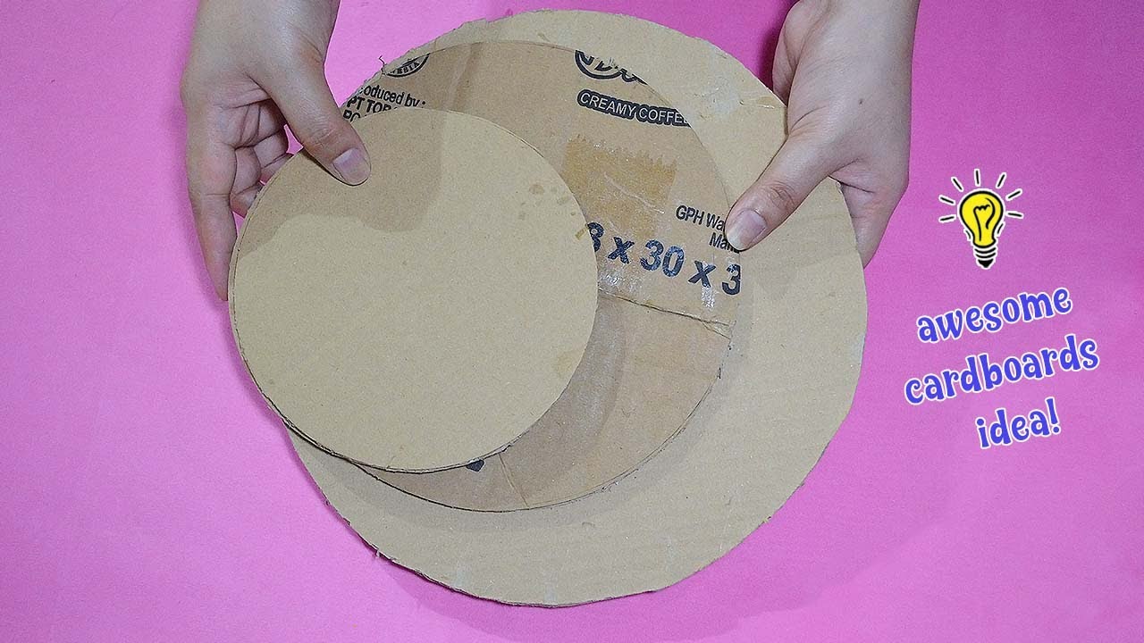 quick and easy cardboard idea! how to recycle/reuse cardboards - YouTube